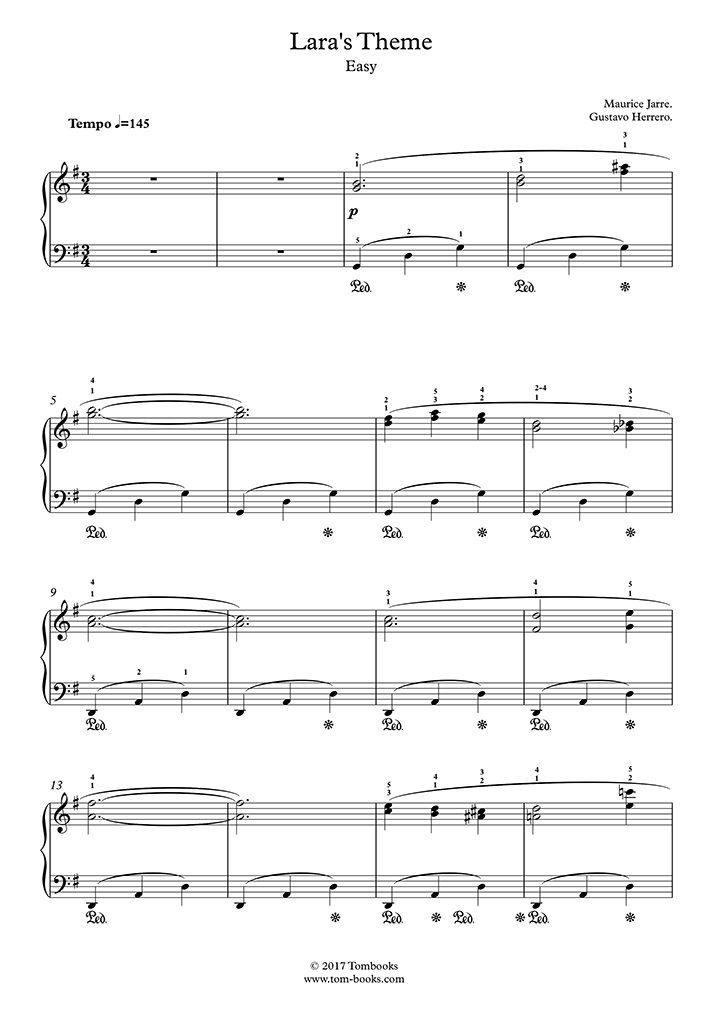 Piano Sheet Music For Lara's Theme at Keira Jeanneret blog